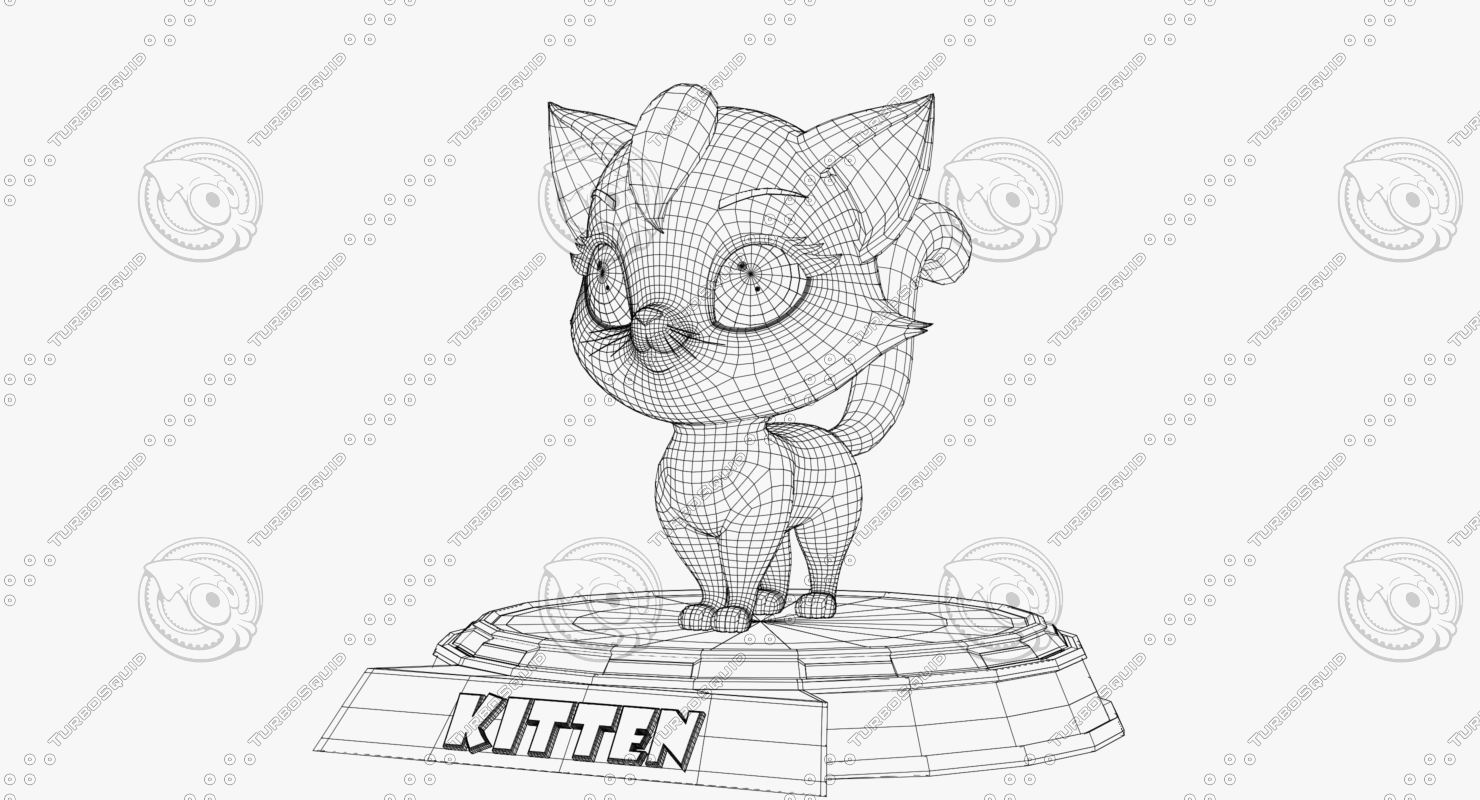 3d kitten cartoon