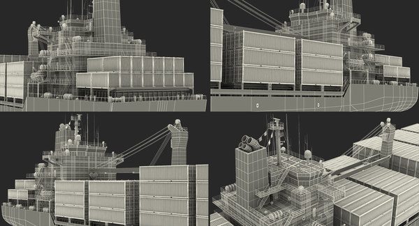 container ship 3d model