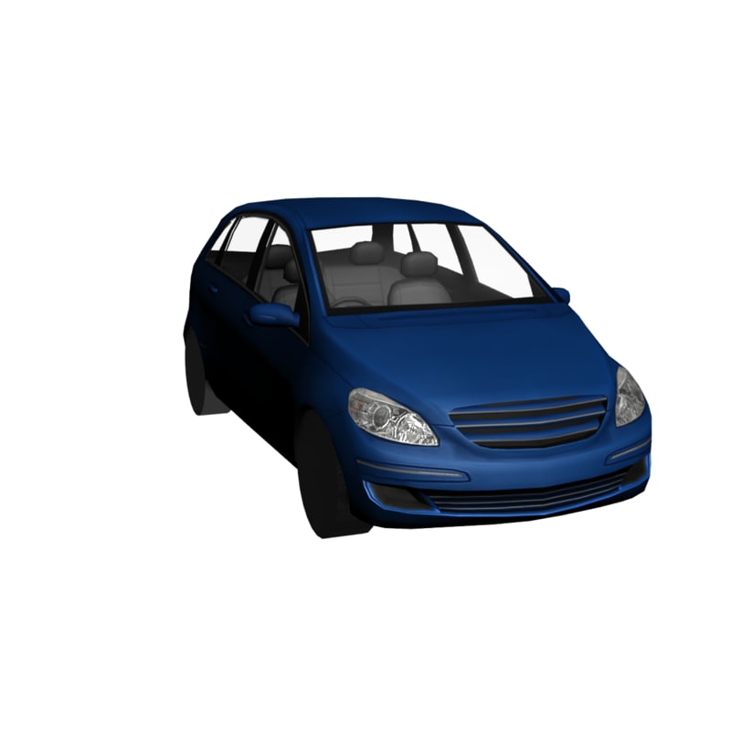 3d blue car model