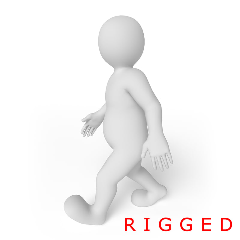 3D модель Rigged White Human Character - TurboSquid 1129281
