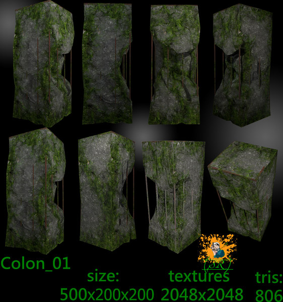 modelo 3d Colum destruido - TurboSquid 1129293