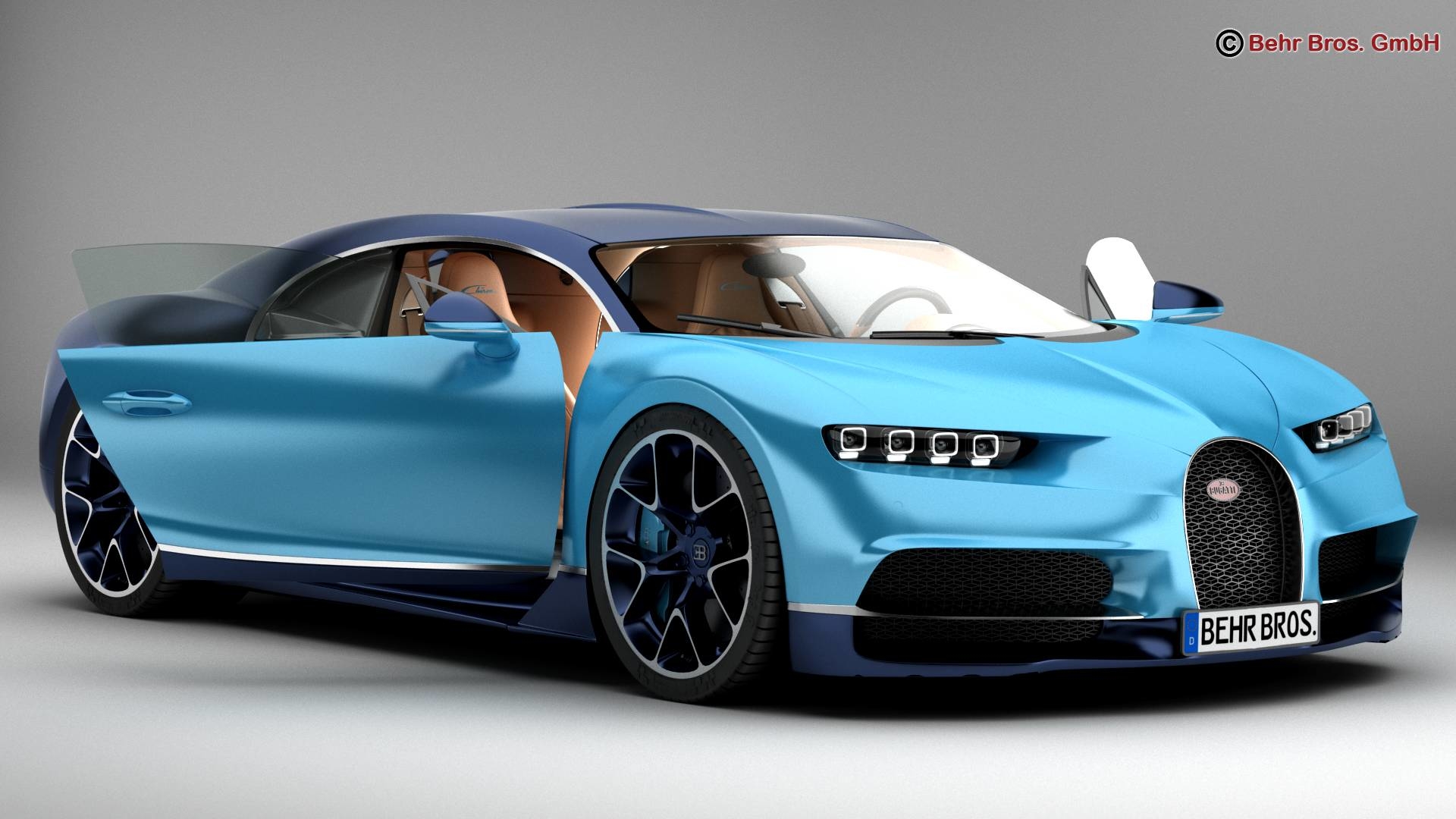 3d bugatti chiron 2017 model