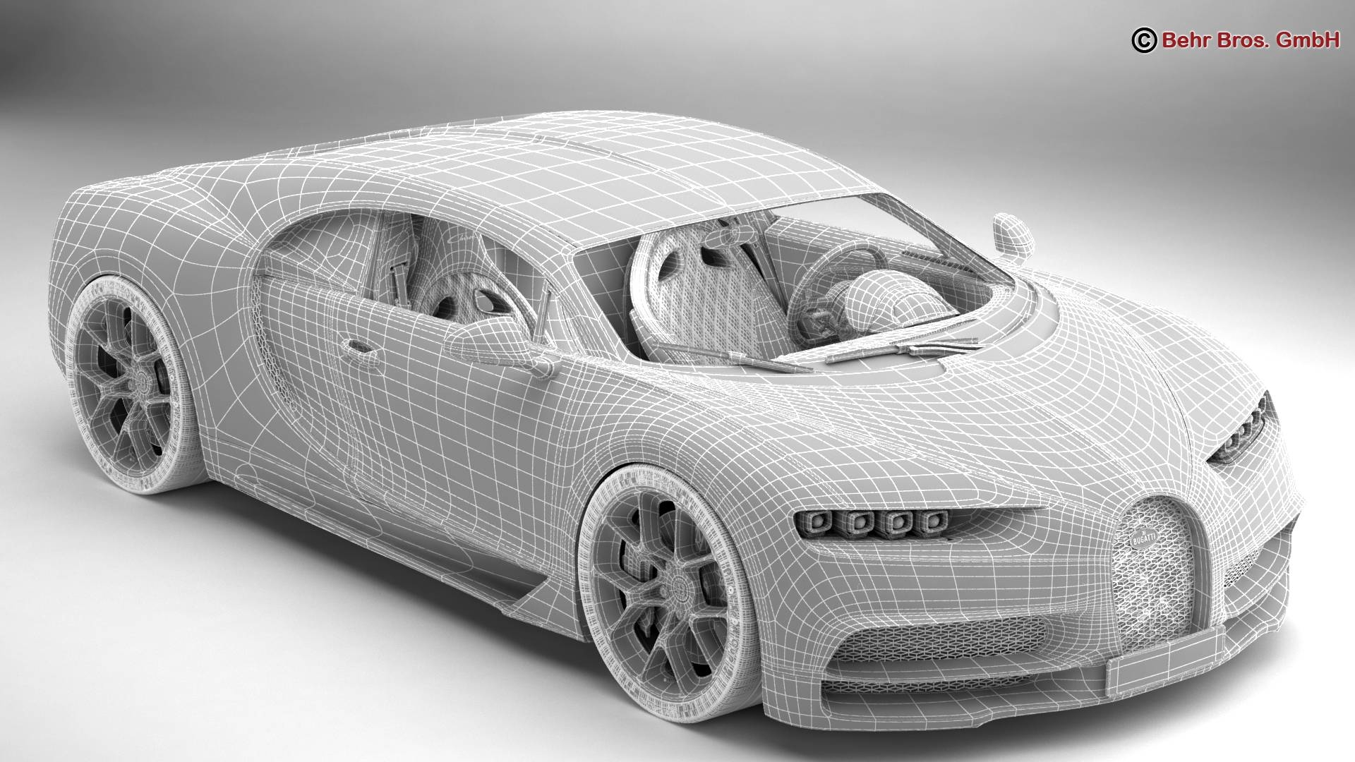 3d bugatti chiron 2017 model