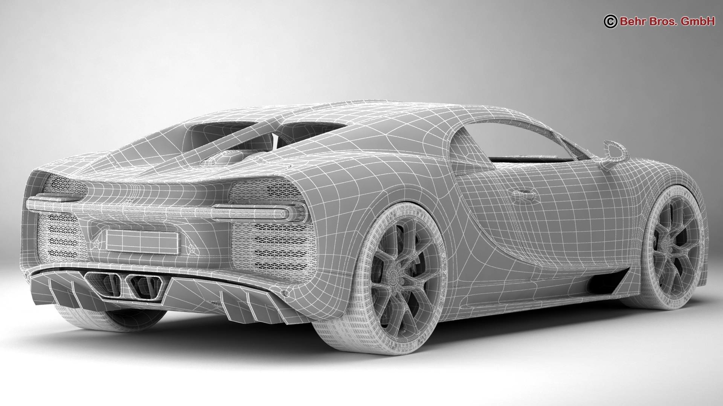3d bugatti chiron 2017 model