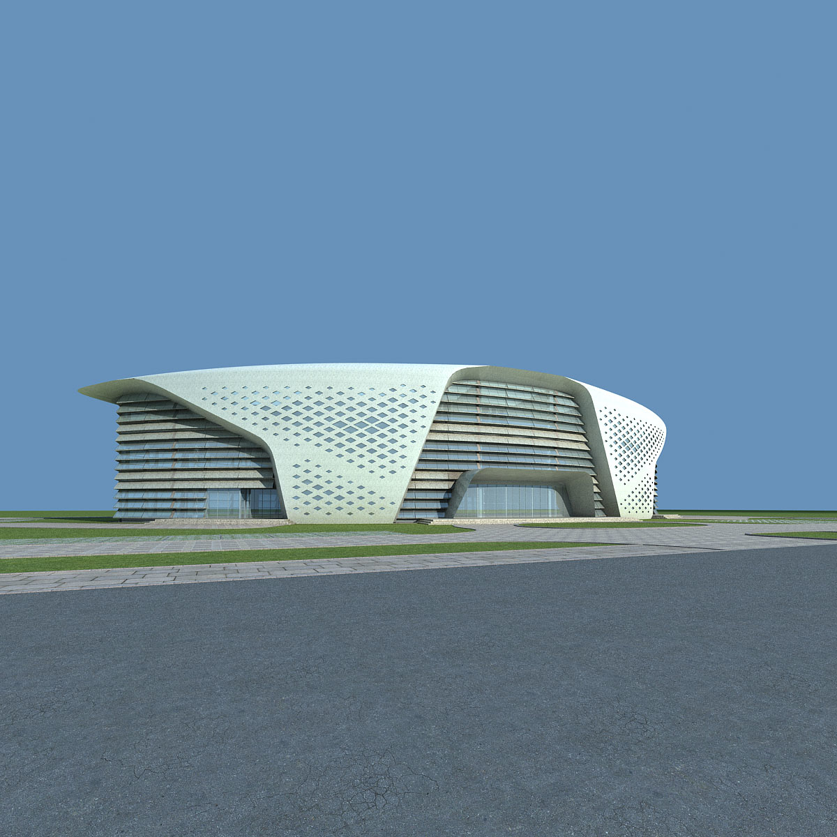 exhibition hall 3d model