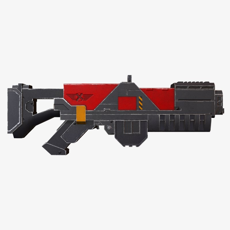 free laser rifle xcom 3d model