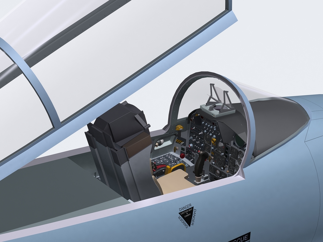 3d model f-15c cockpit