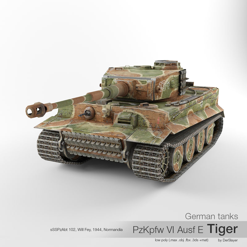 독일 탱크 PzKpfw VI Ausf E Tiger '134' 3D 모델 - TurboSquid 1129839