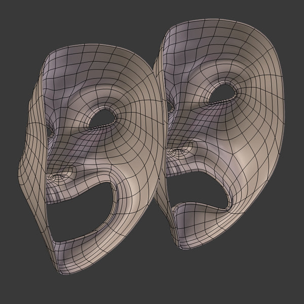 3d theatre mask