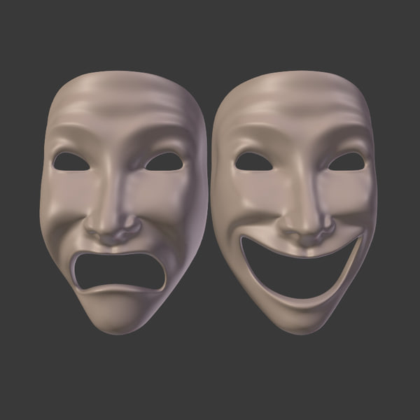 3d theatre mask