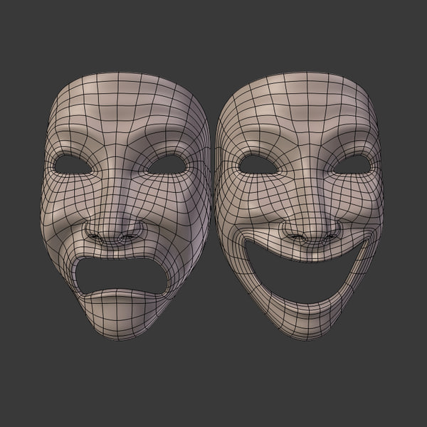 3d theatre mask