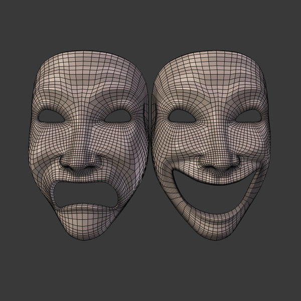 3d theatre mask