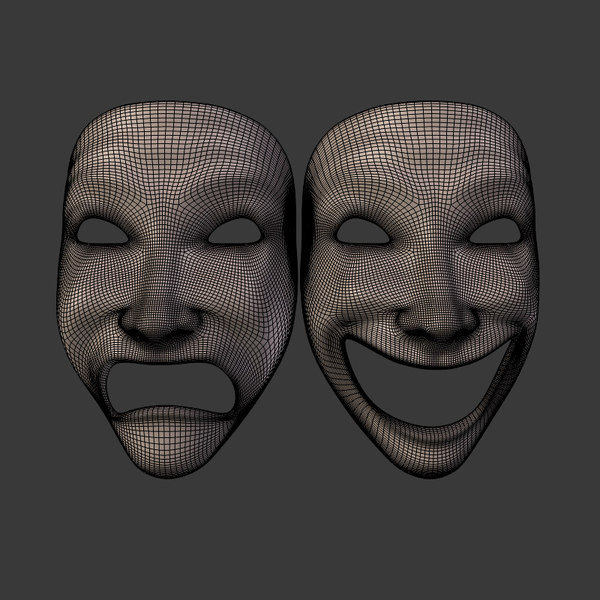 3d theatre mask