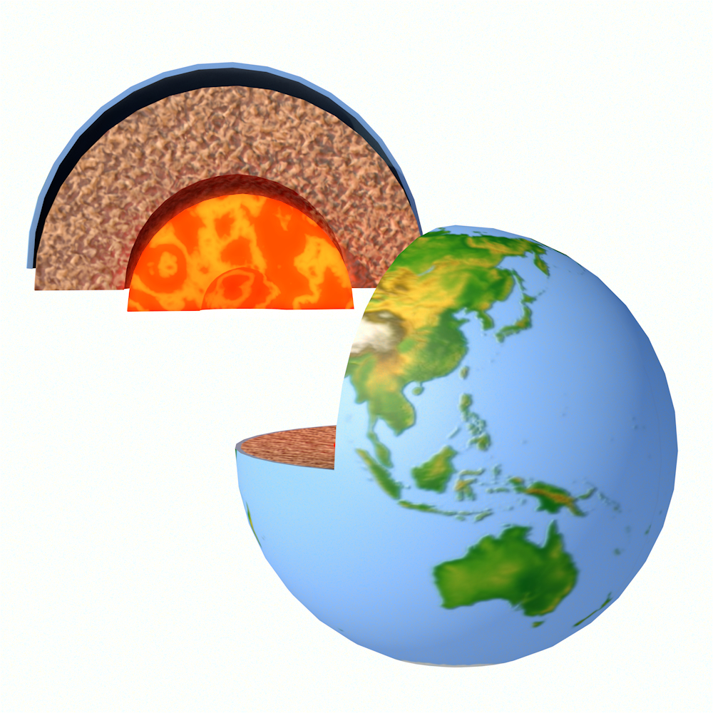 3d earth layers