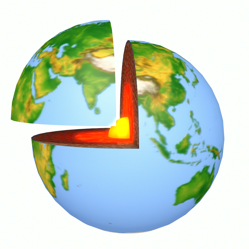 3d earth layers