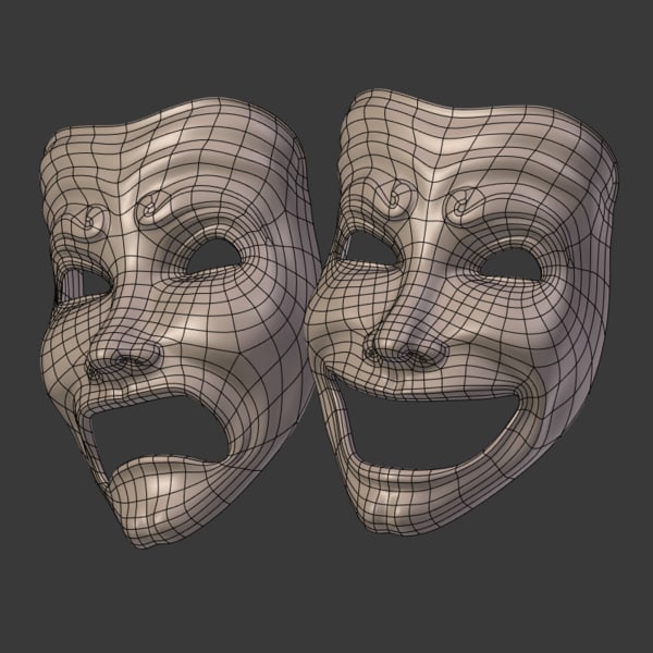 theater mask 3d model