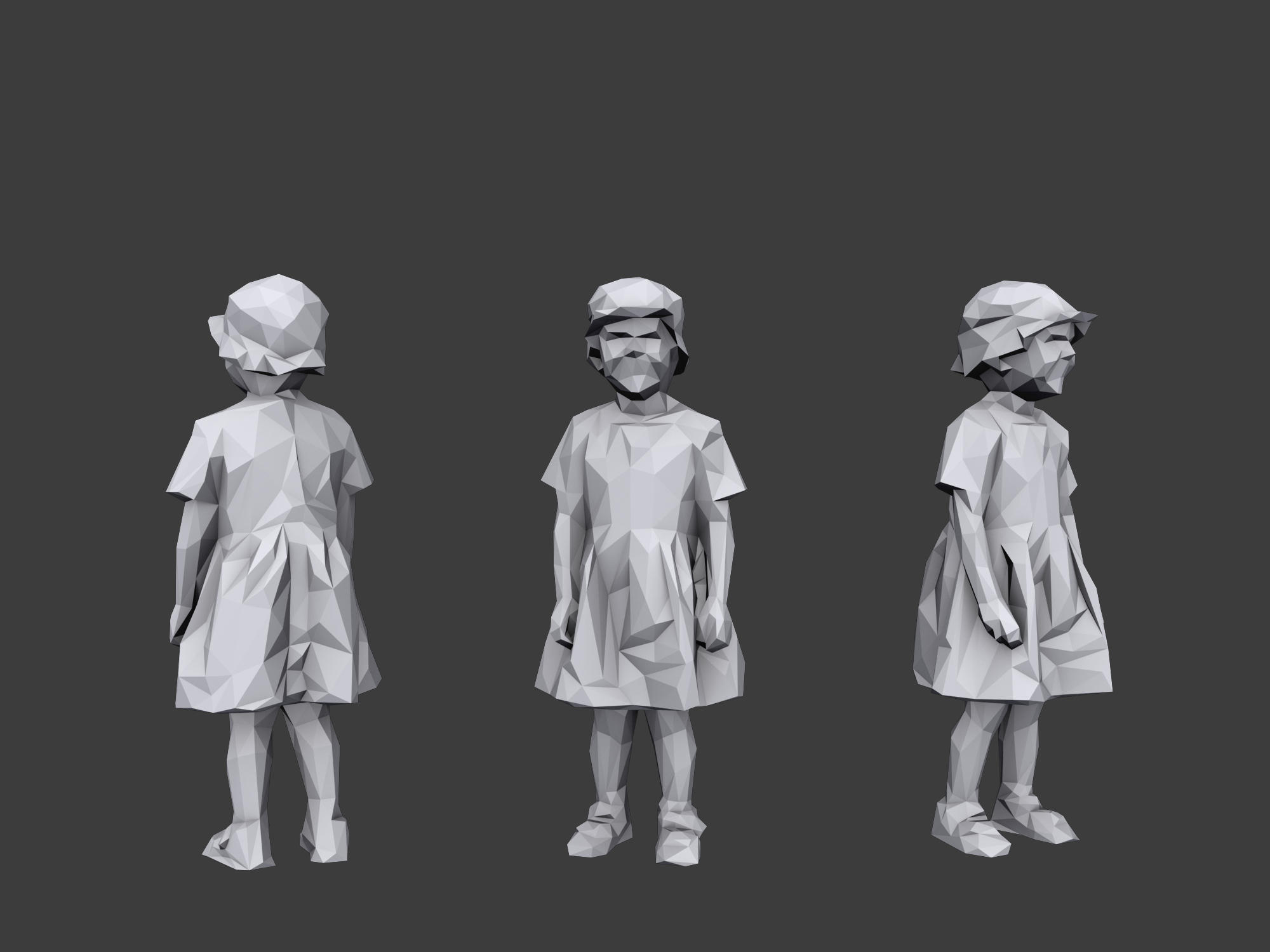 3d model stylized children child