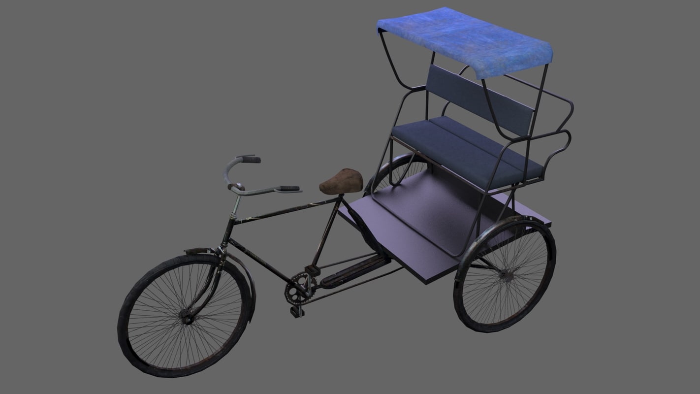 3d model of cycle rickshaw