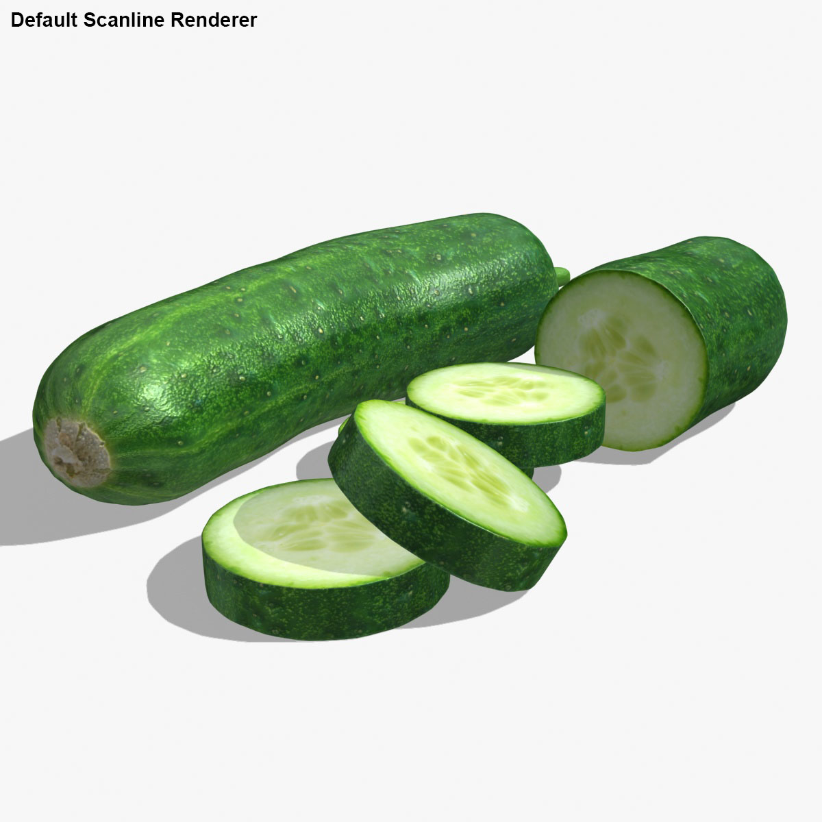 3d realistic cucumber model