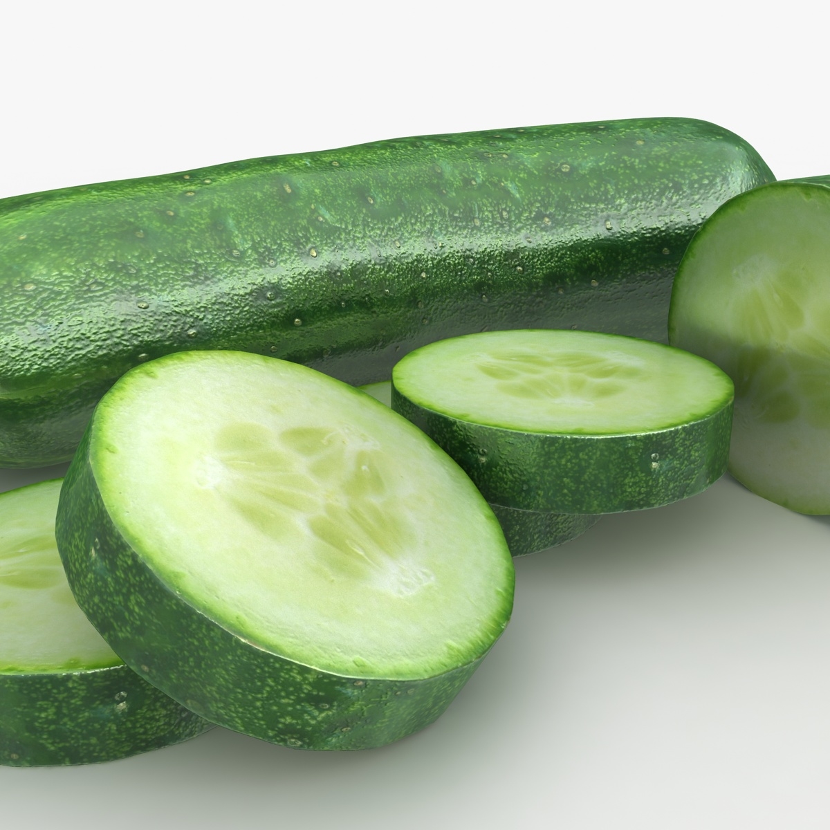 3d realistic cucumber model