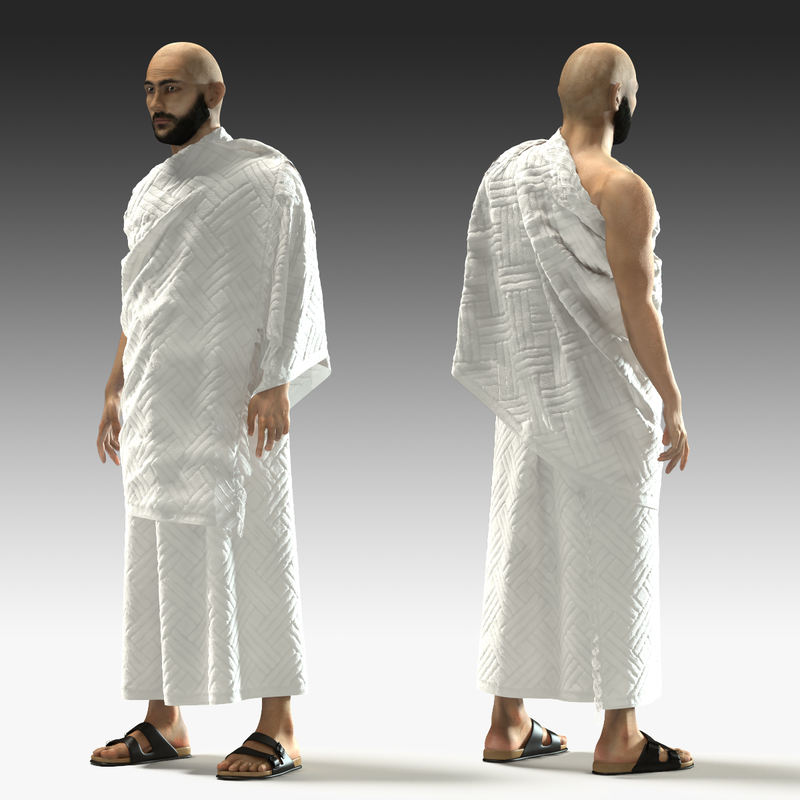 3d thobe ihram model