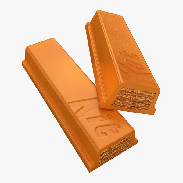 3d realistic broken kit kat