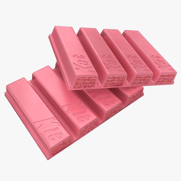 realistic broken kit kat 3d model