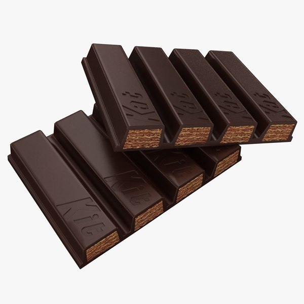 3d realistic broken kit kat model