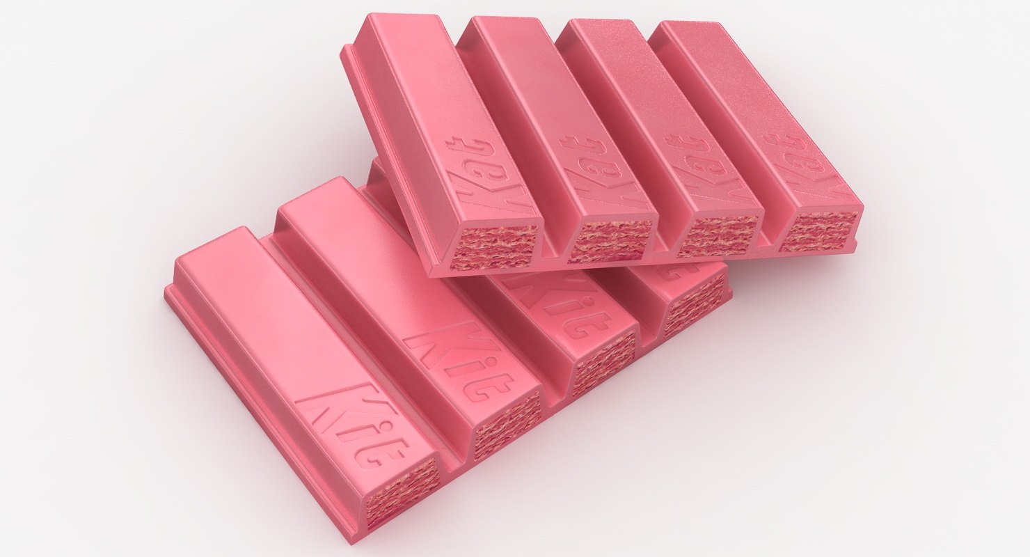 realistic broken kit kat 3d model