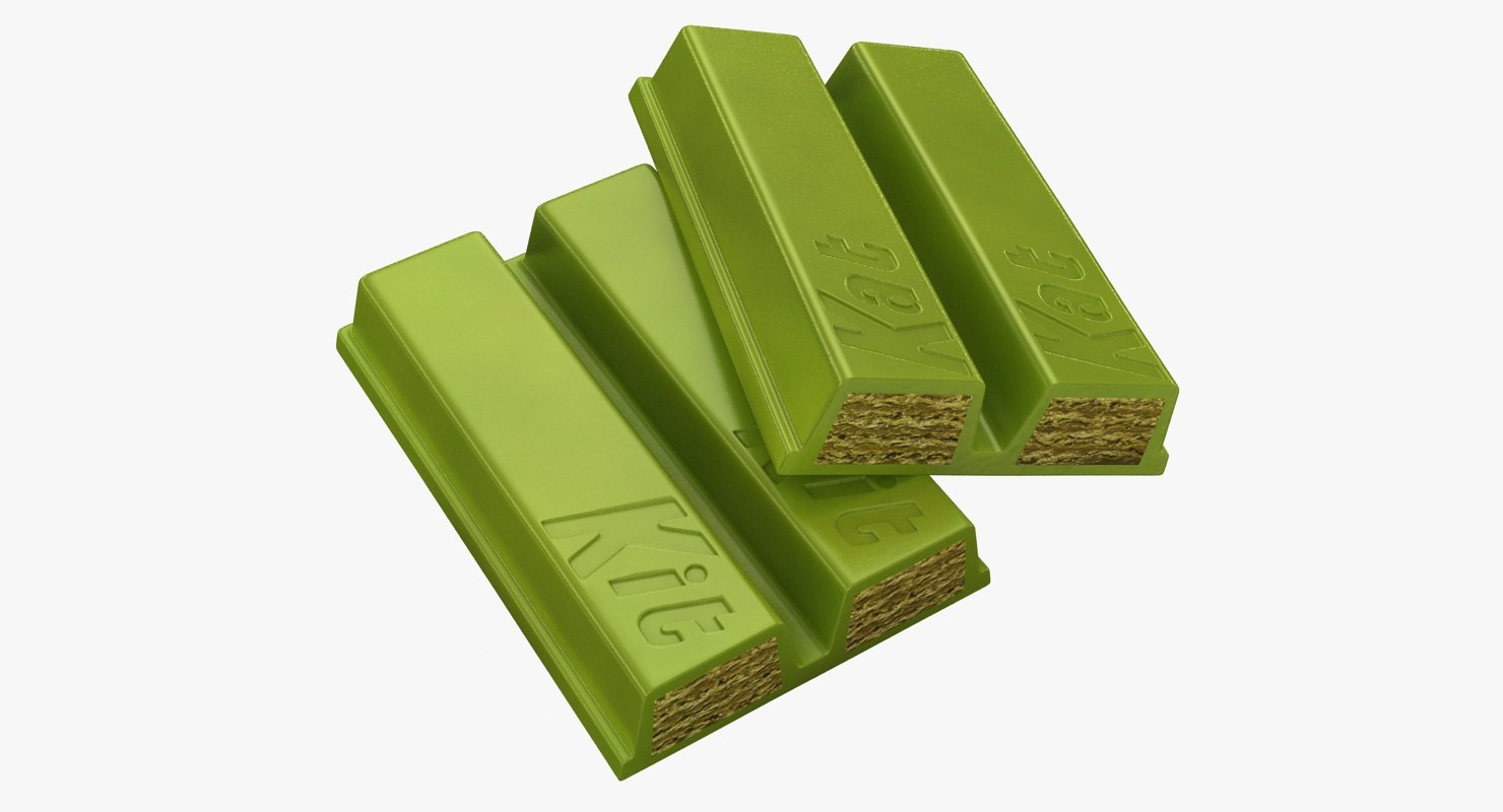 3d model realistic broken kit kat
