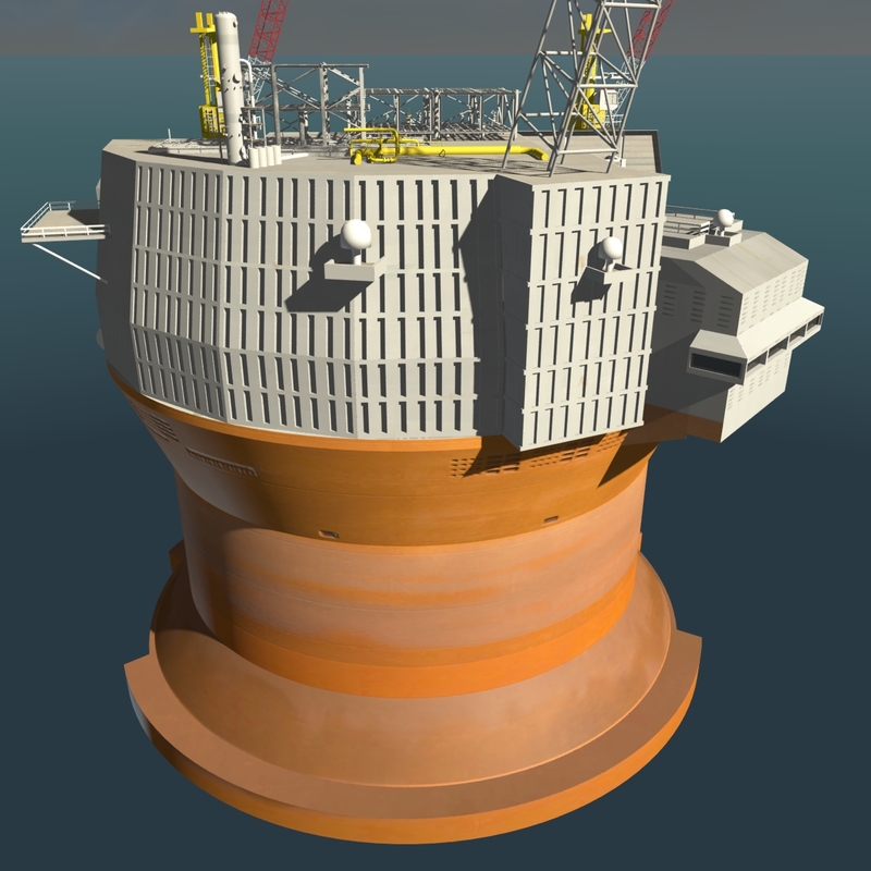 goliat fpso cylindrical 3d model