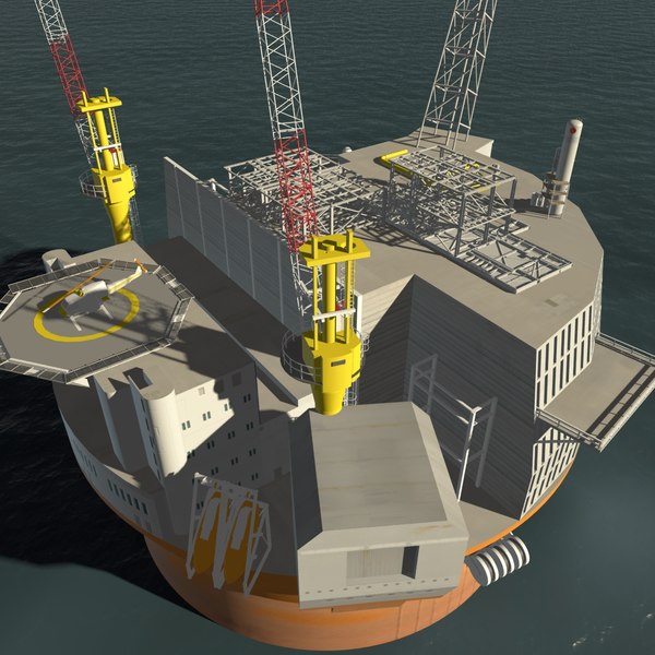 goliat fpso cylindrical 3d model