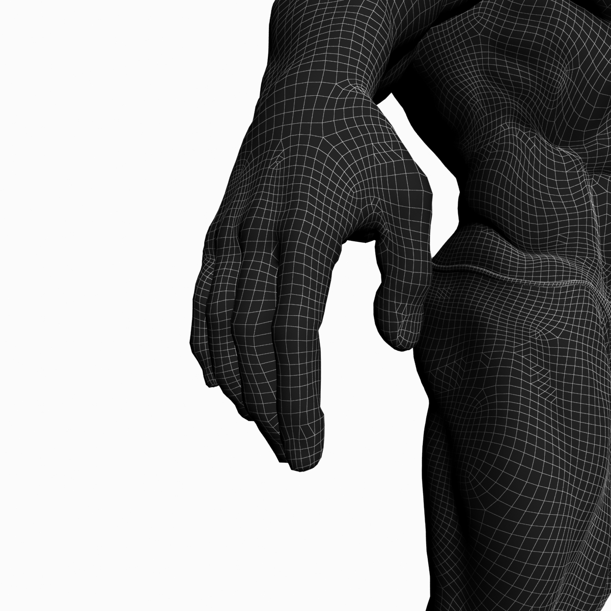 3d bodybuilder character