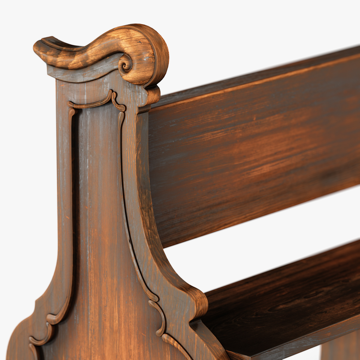3d model church pew