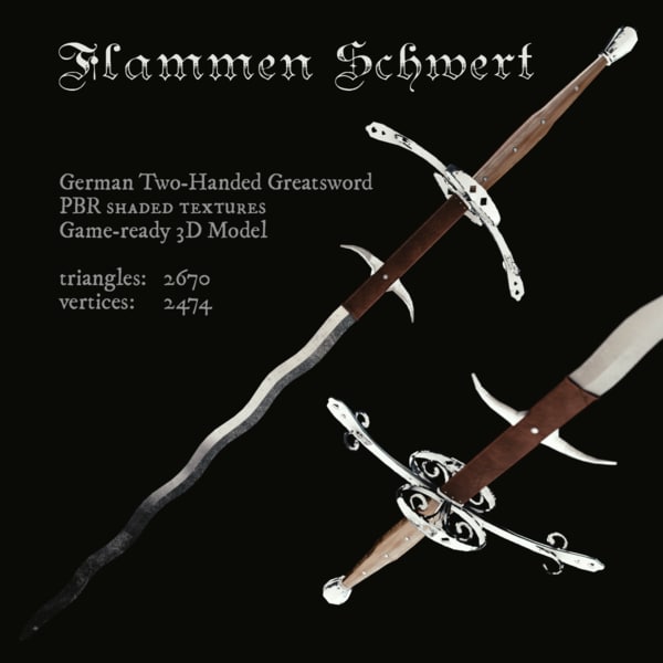 modelo 3d FlammenSchwert - TurboSquid 1133622