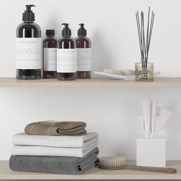 3d model bathroom set