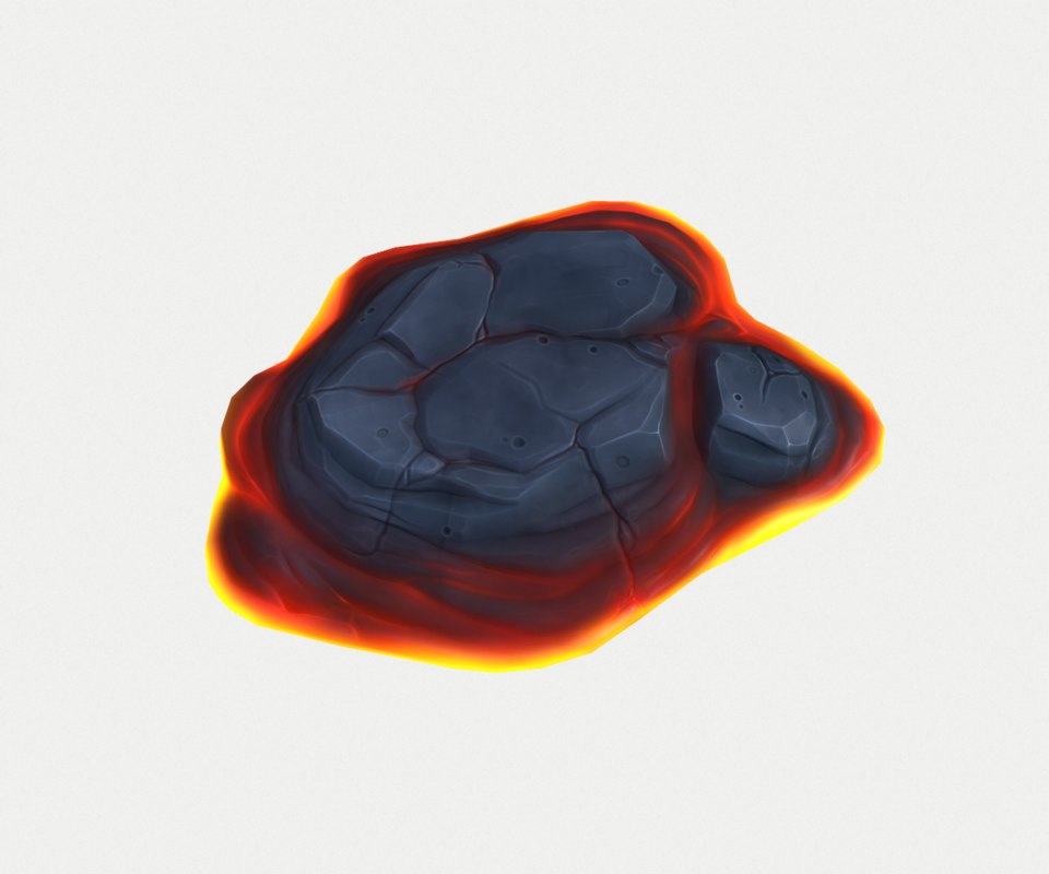 3d model of cartoon volcanic platform 3d model of cartoon volcanic platform