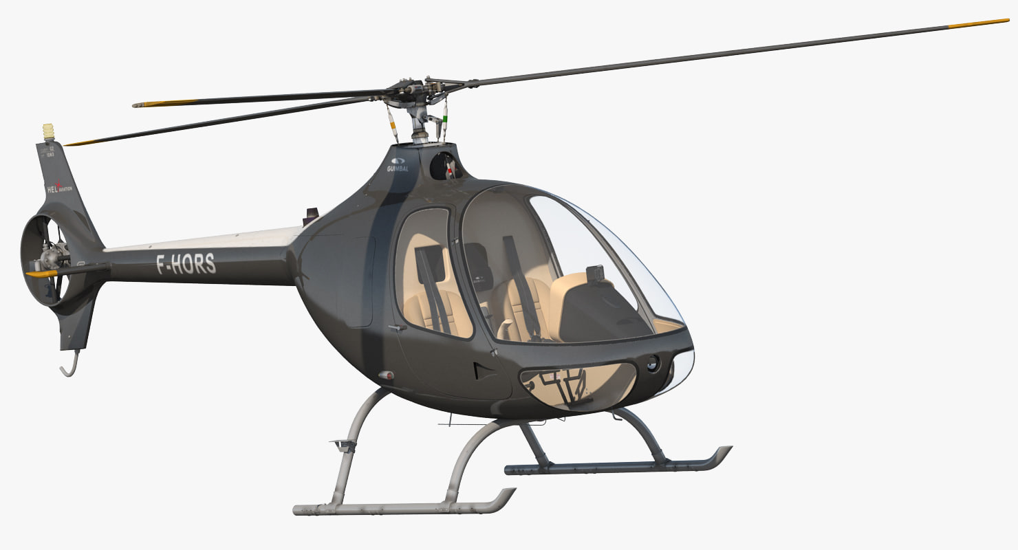 helicopter guimbal cabri g2 3d model