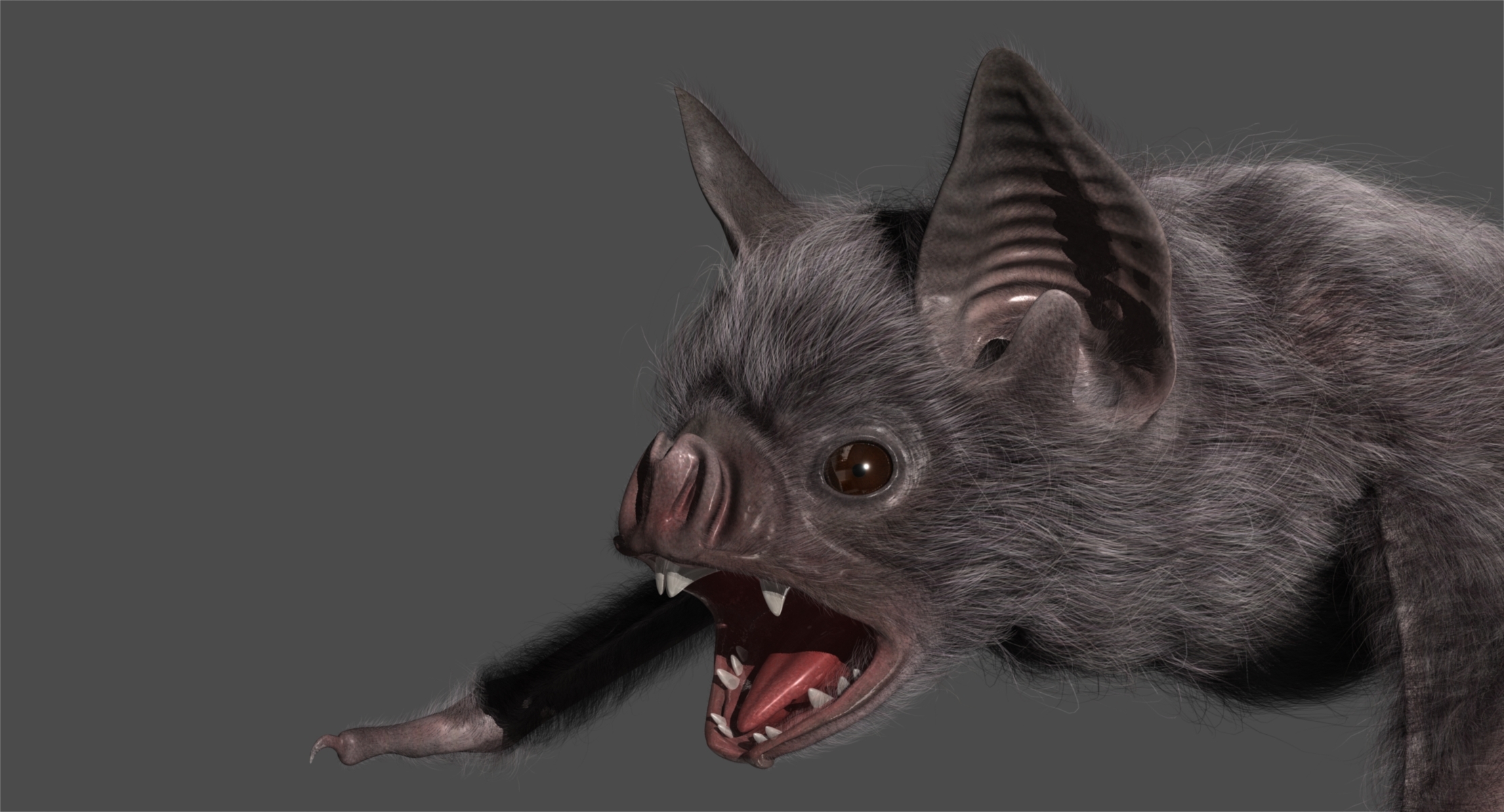 vampire bat animation obj
