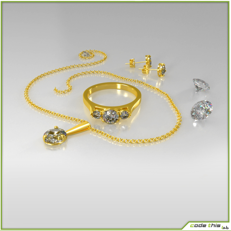 3d jewels diamonds