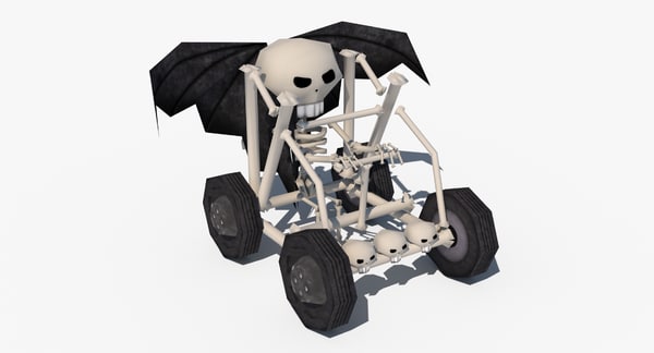 free skeleton character car 3d model