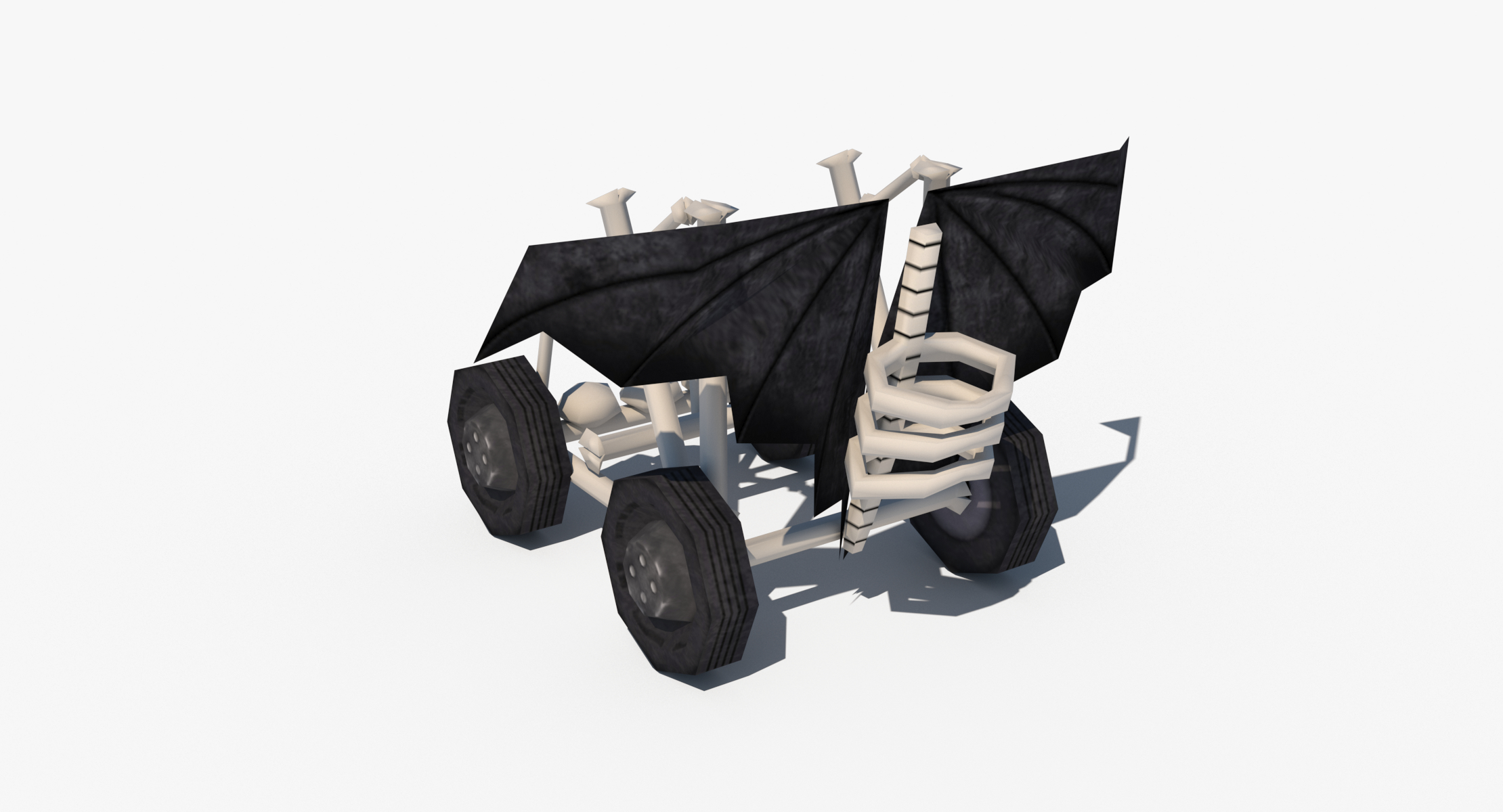 free skeleton character car 3d model