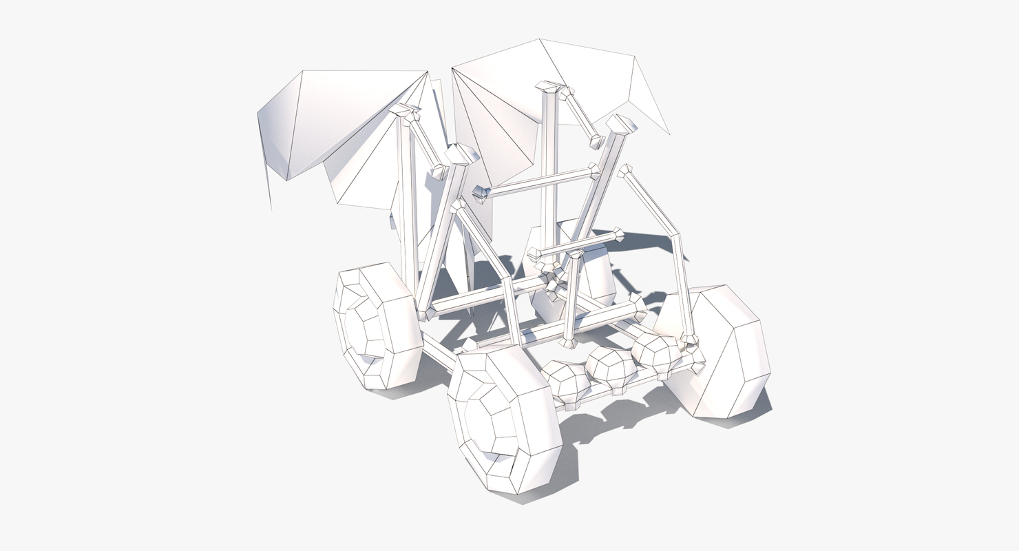 free skeleton character car 3d model