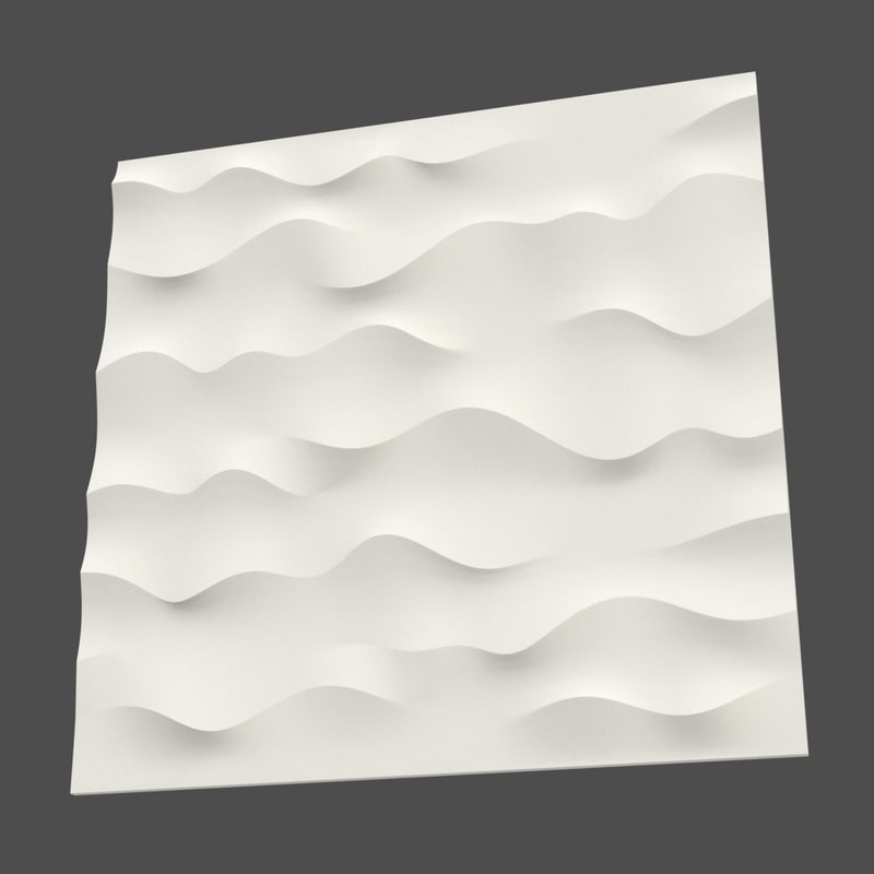 wall panel waves 3d max