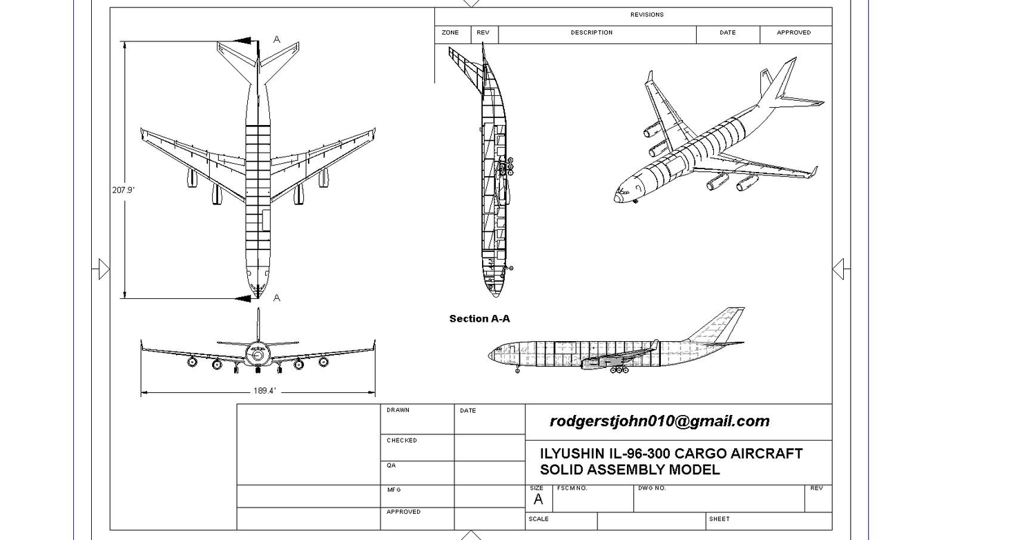 3d ilyushin il-96-300 rev cargo
