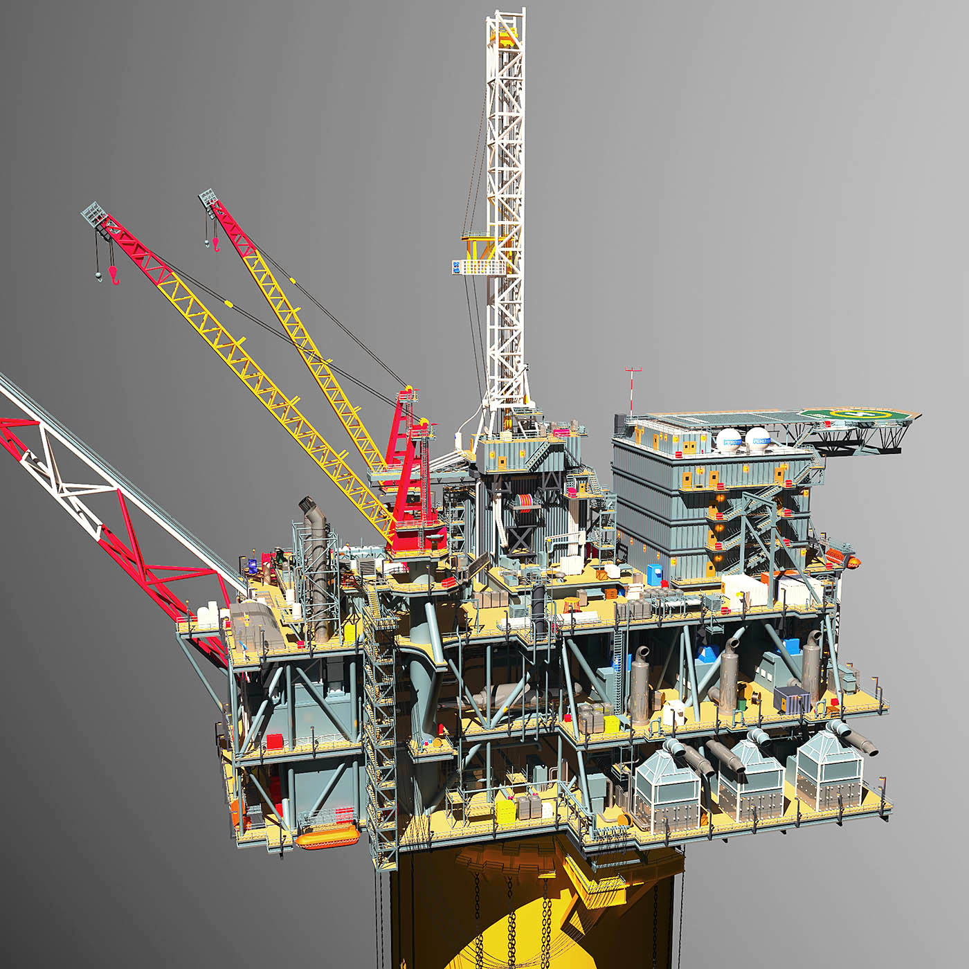 3d perdido oil platform
