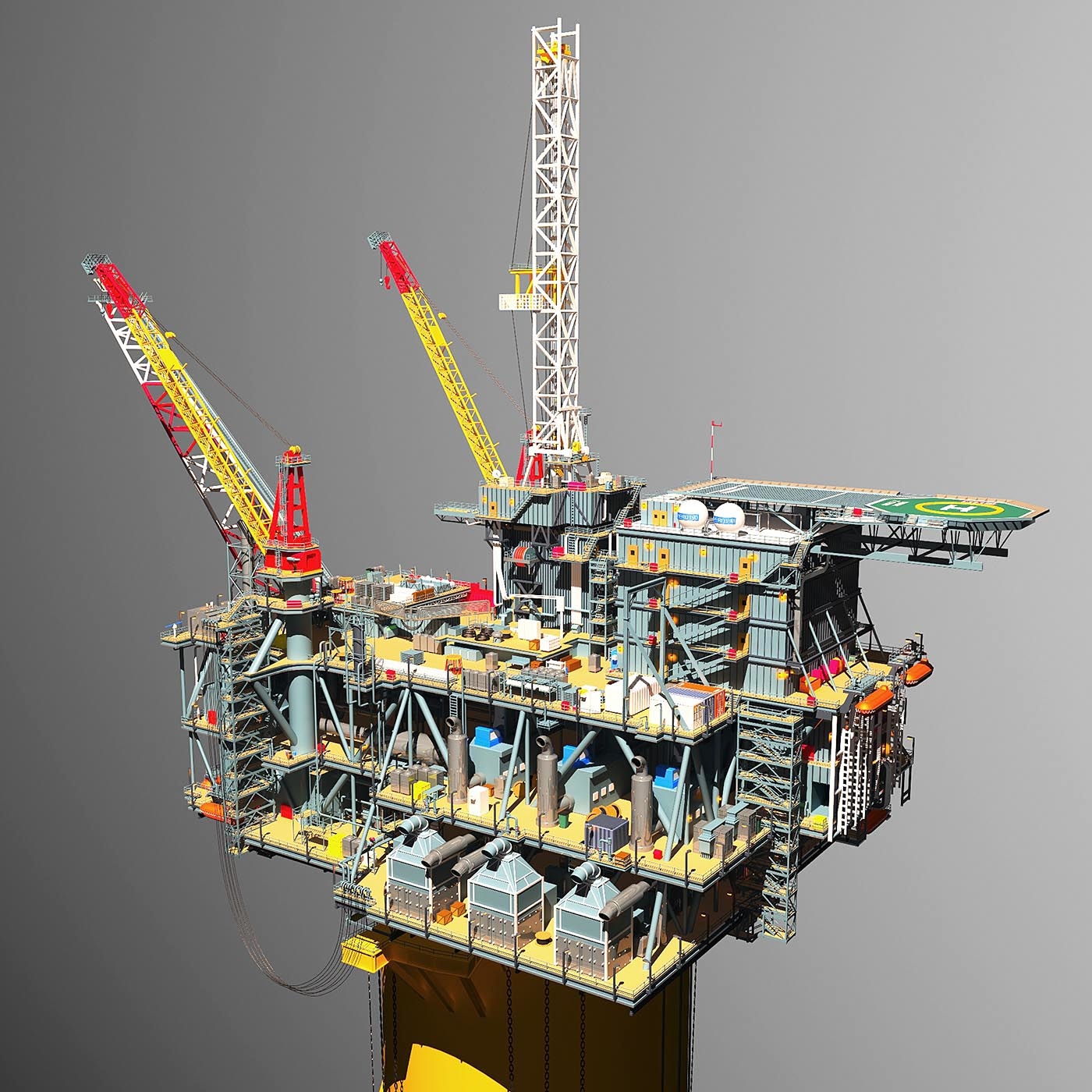 3d perdido oil platform