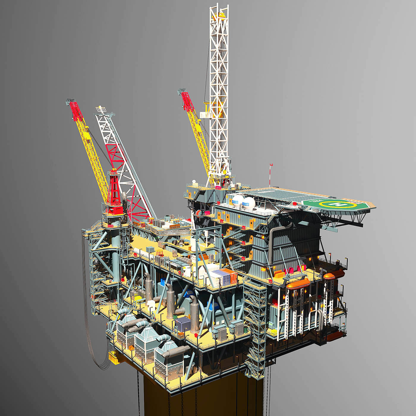 3d perdido oil platform
