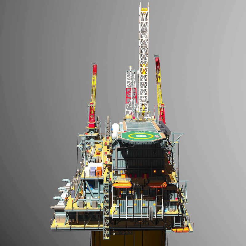 3d perdido oil platform