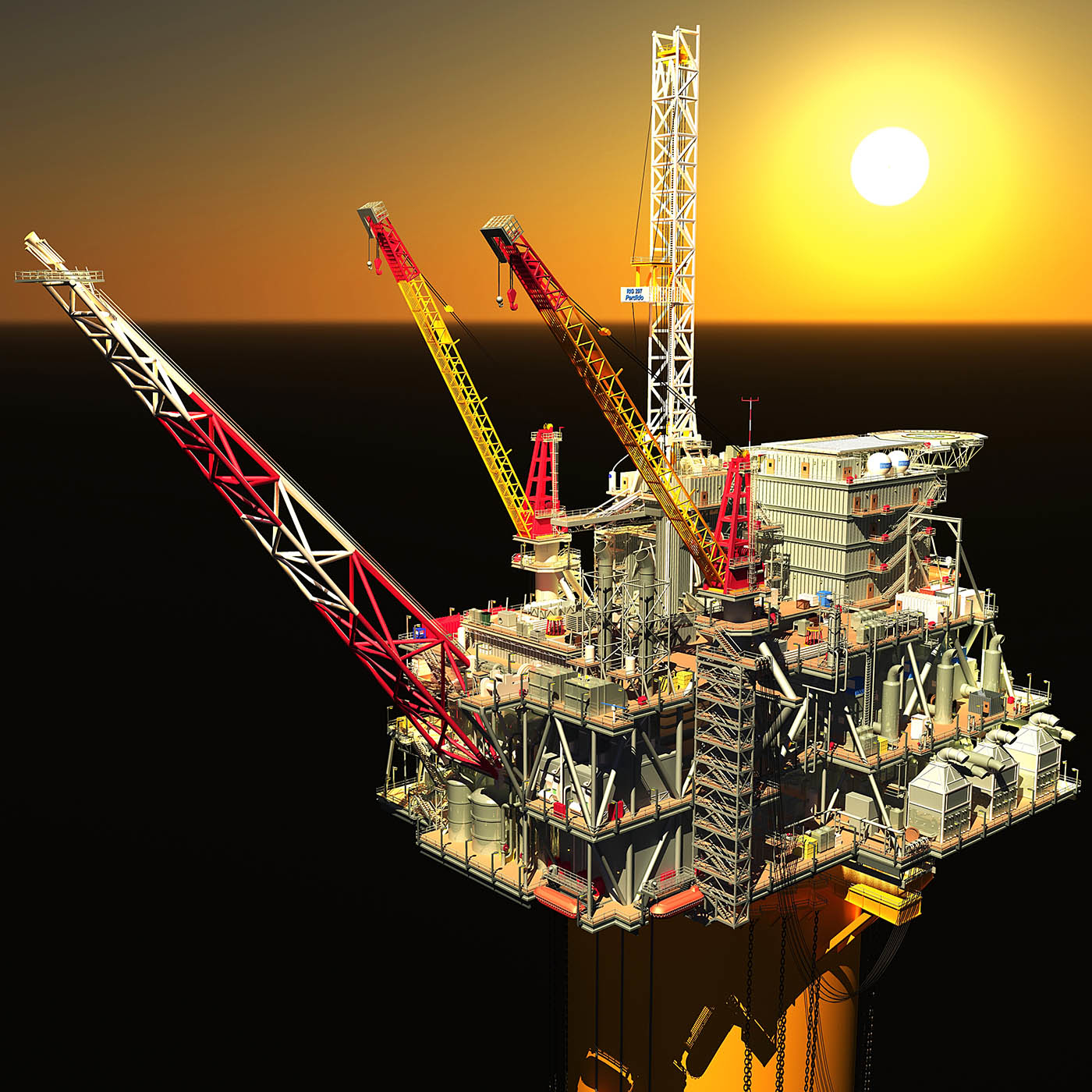 3d perdido oil platform